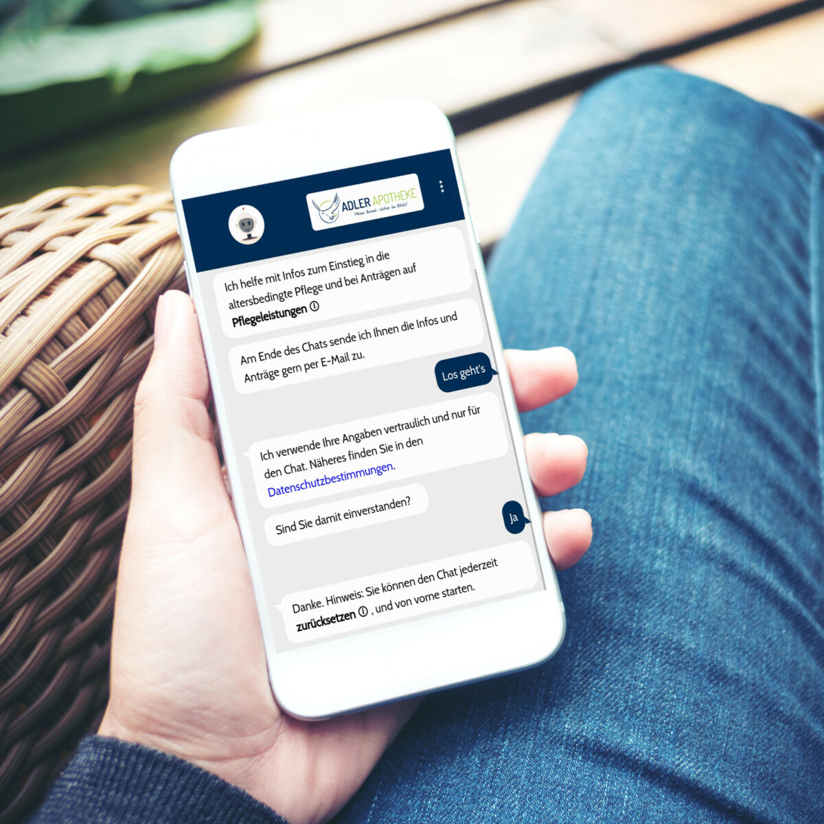 Pflegeberatung mit unserem Chat-Bot "Resilo" | Adler Apotheke Rhaunen